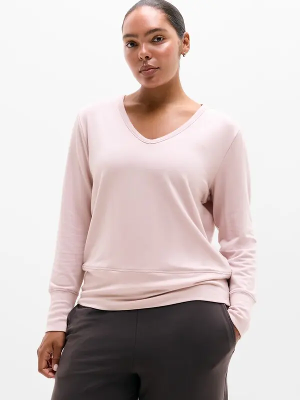 Athleta Coaster Luxe V-neck Sweatshirt