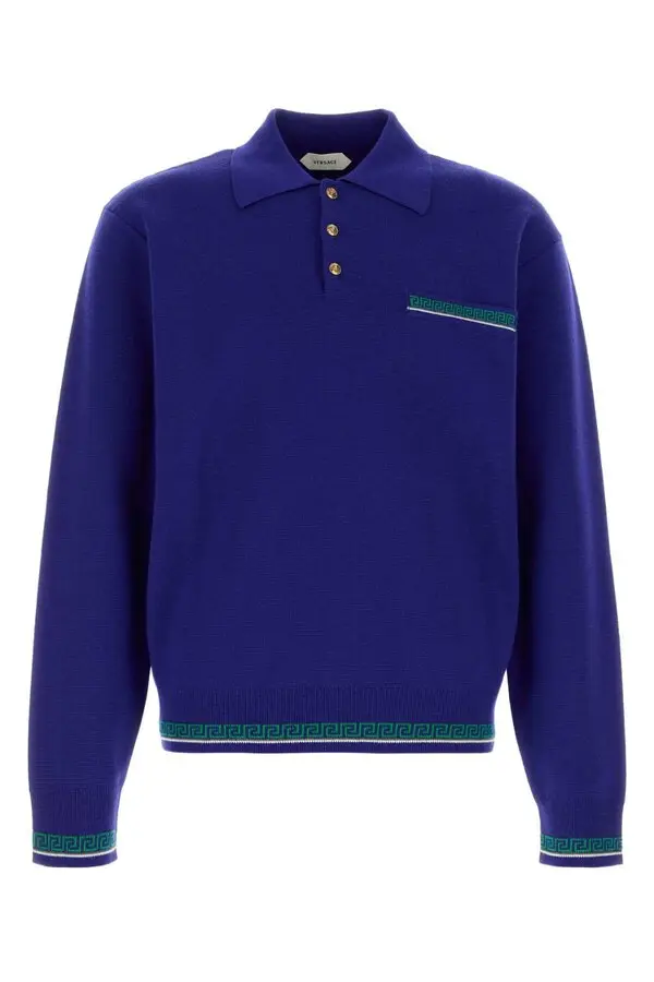 Versace Knit Sweater Greca Tipping