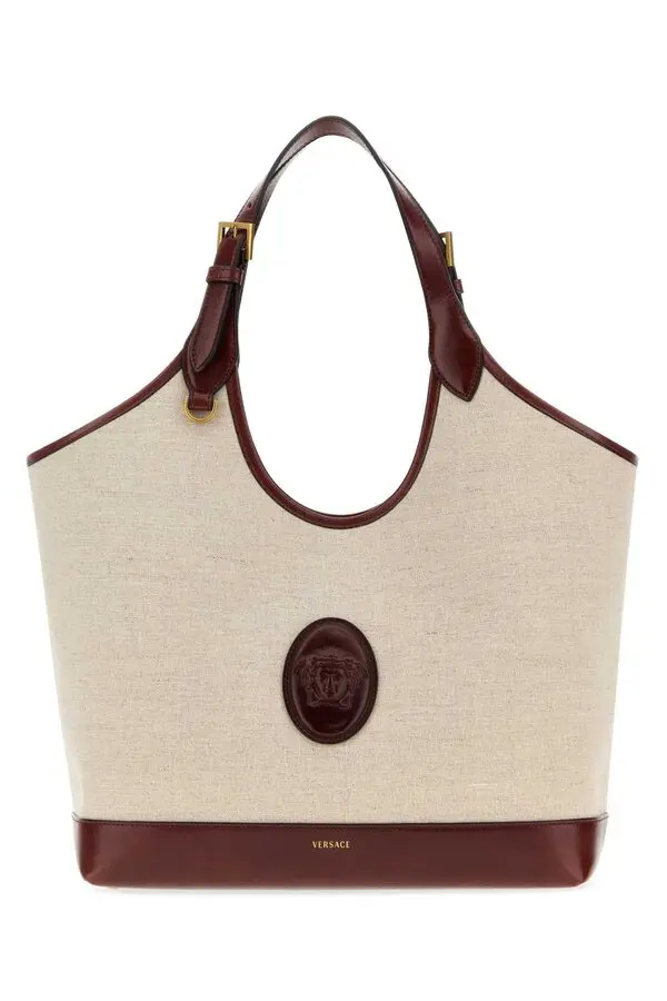 Versace Large Rivière Shopping Bag - Brown