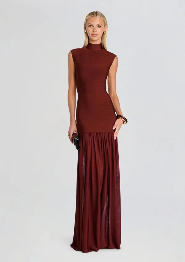 Retrofete Zosima Knit Dress - Cigar