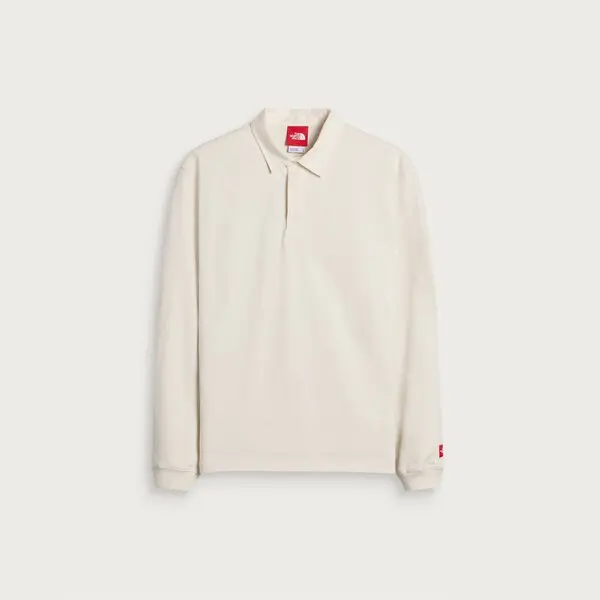 The North Face Red Box Rugby Shirt - White Dune