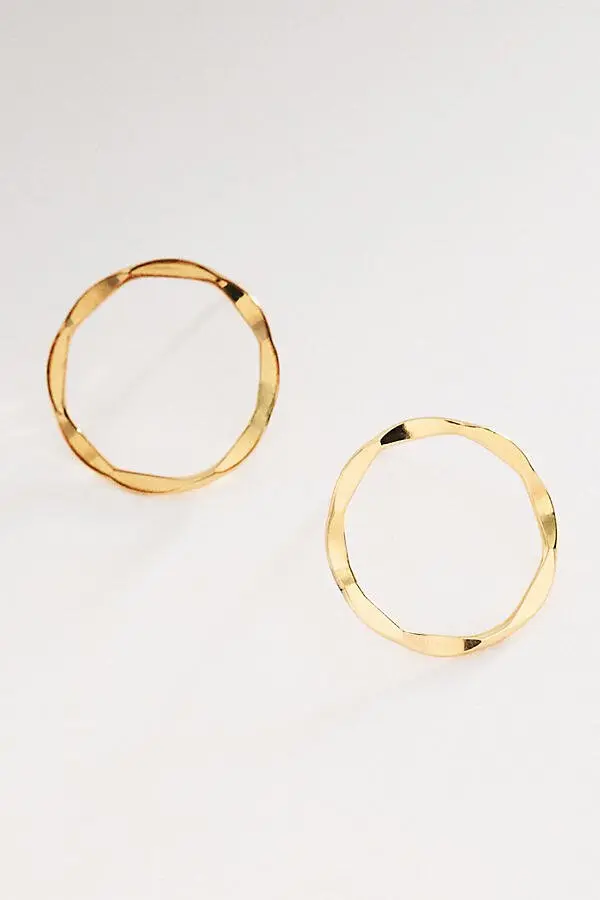 HEATHER HAWKINS Circle Stud Earrgs - Gold