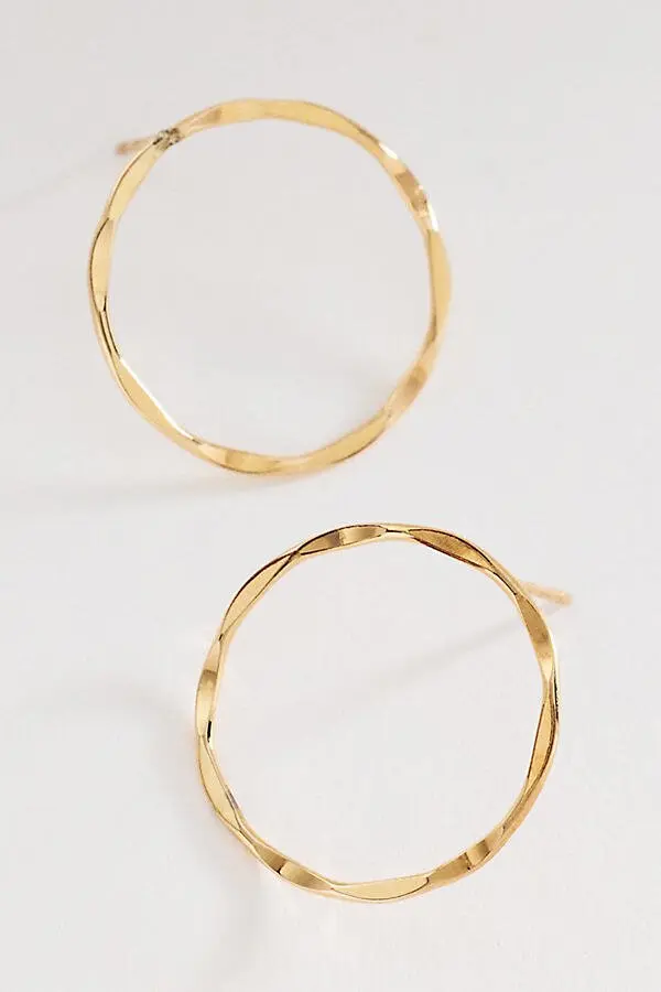 HEATHER HAWKINS Circle Stud Earrgs - Gold