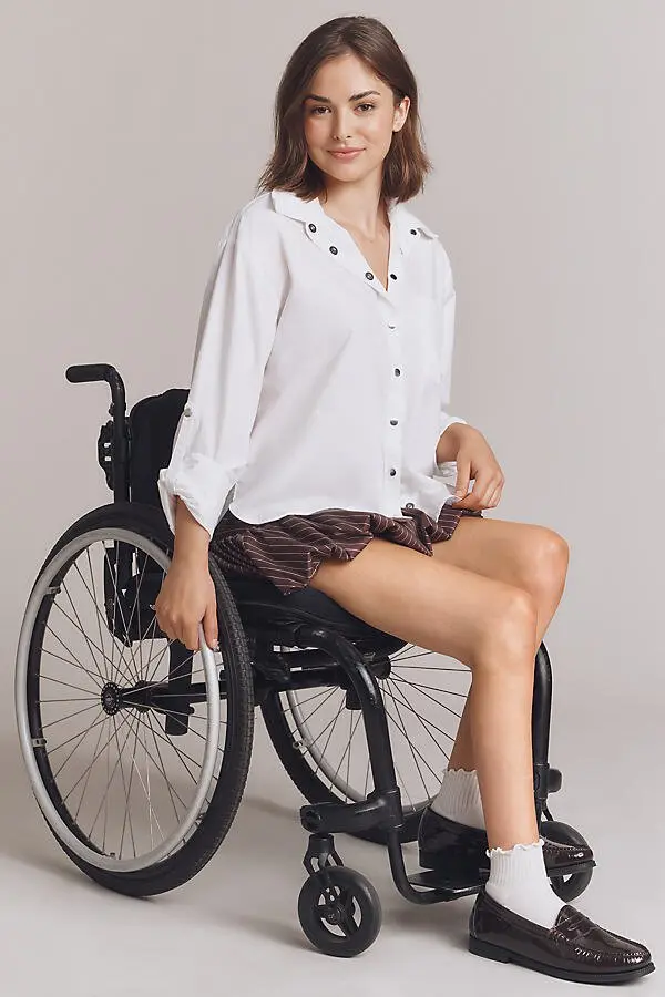 Maeve Shrunken Bennet 100% Cotton Buttondown Shirt