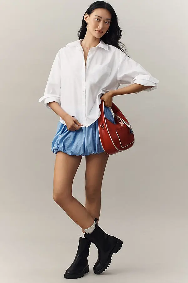 Maeve Shrunken Bennet 100% Cotton Buttondown Shirt
