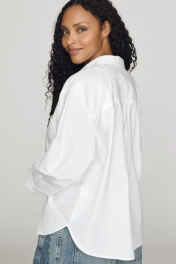 Maeve Shrunken Bennet 100% Cotton Buttondown Shirt