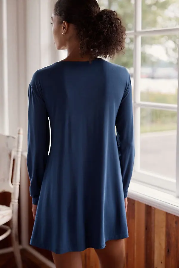 LYREBIRD Henley Lounge Dress Modaluxe - Navy