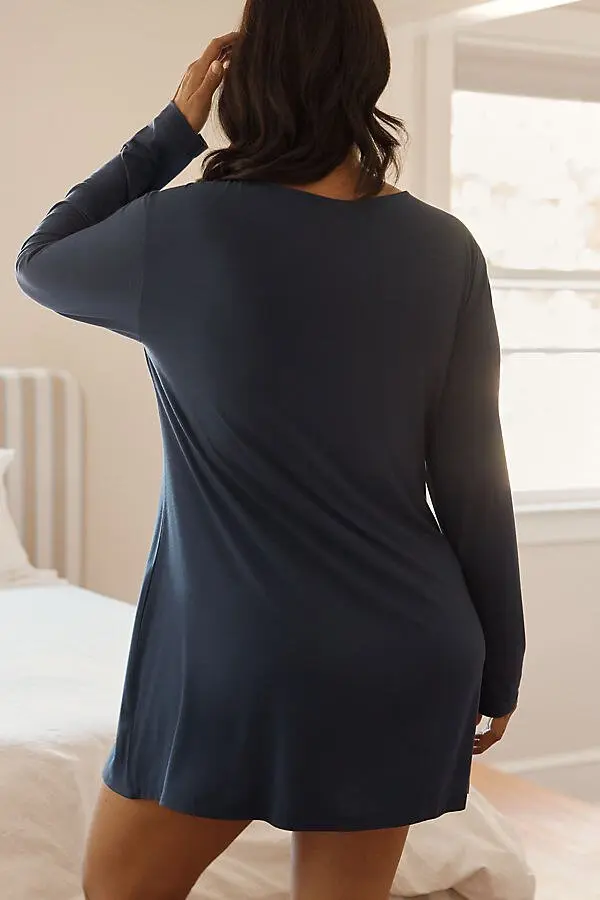 LYREBIRD Henley Lounge Dress Modaluxe - Navy