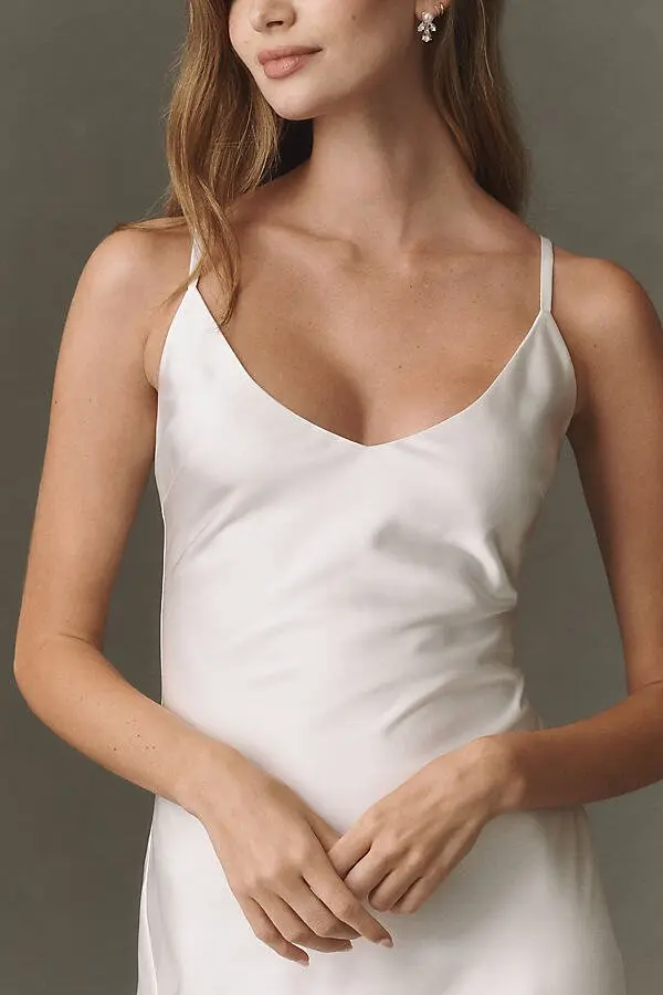 MARE MARE Caped Satin Slip Dress