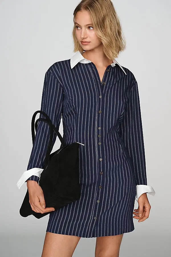Maeve Long Sleeve Slim Mi Shirtdress
