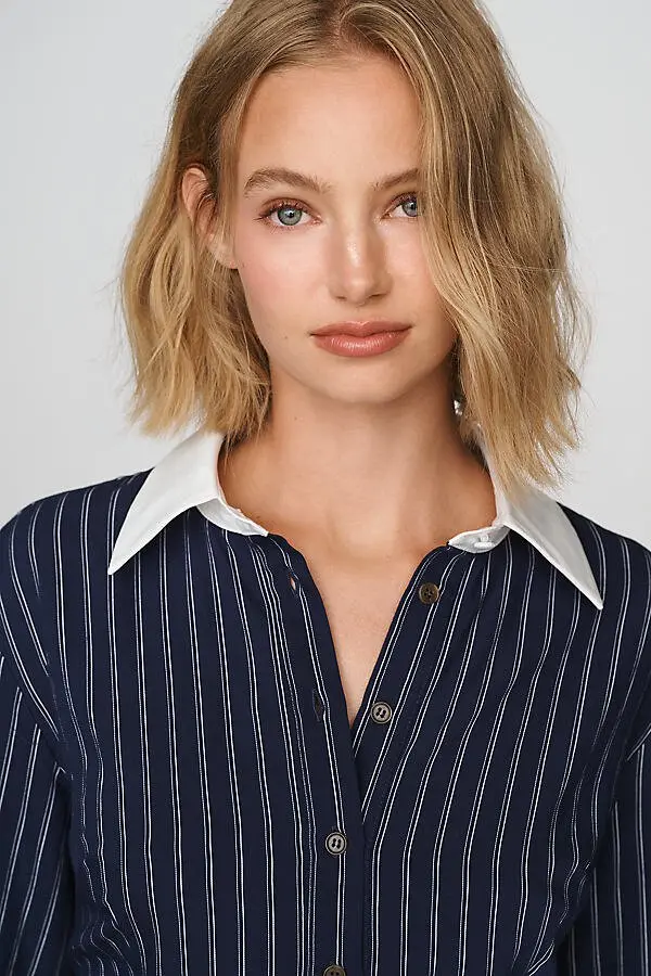 Maeve Long Sleeve Slim Mi Shirtdress
