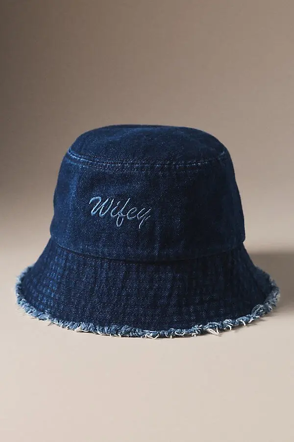 KENZ KUSTOMZ 100% Cotton Denim Wifey Bucket Hat