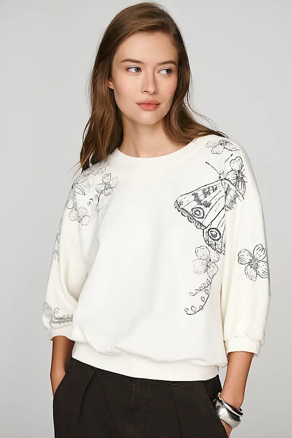 PILCRO Niki Bubble Sweatshirt Bailey Fritz