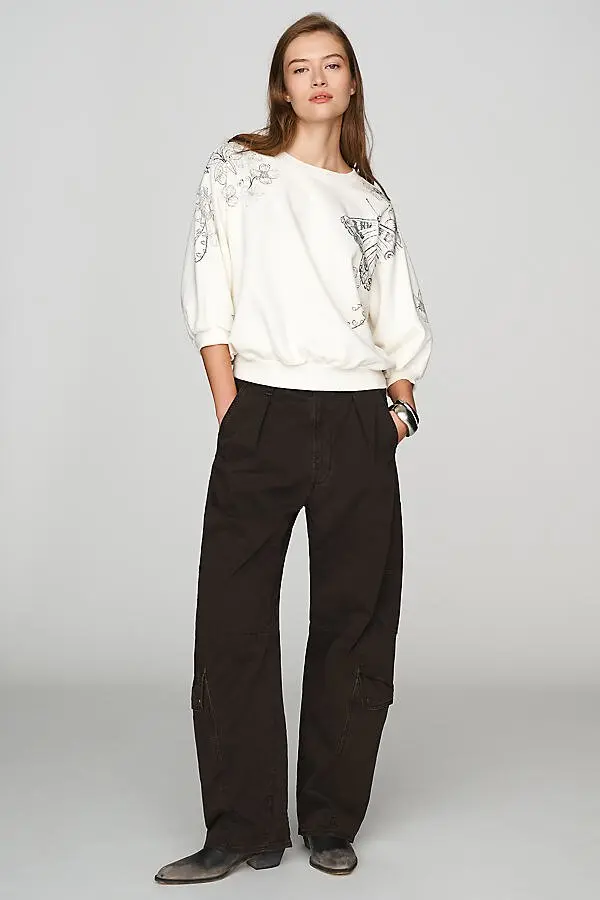 PILCRO Niki Bubble Sweatshirt Bailey Fritz