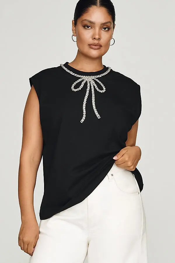 English Factory Pearl Bow Top