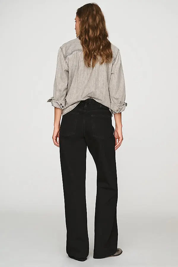 Anthropologie Frame The Gray Low-rise Wide-leg Jeans
