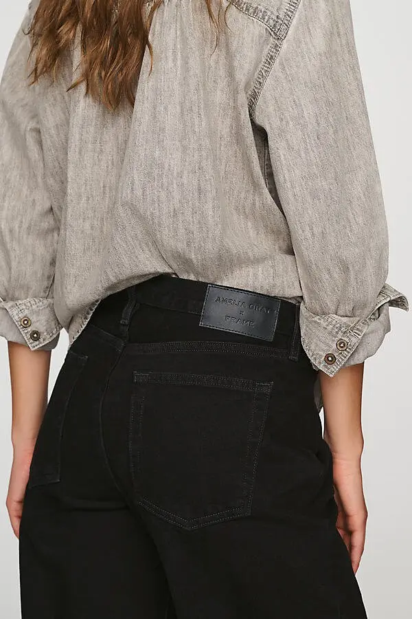 Anthropologie Frame The Gray Low-rise Wide-leg Jeans