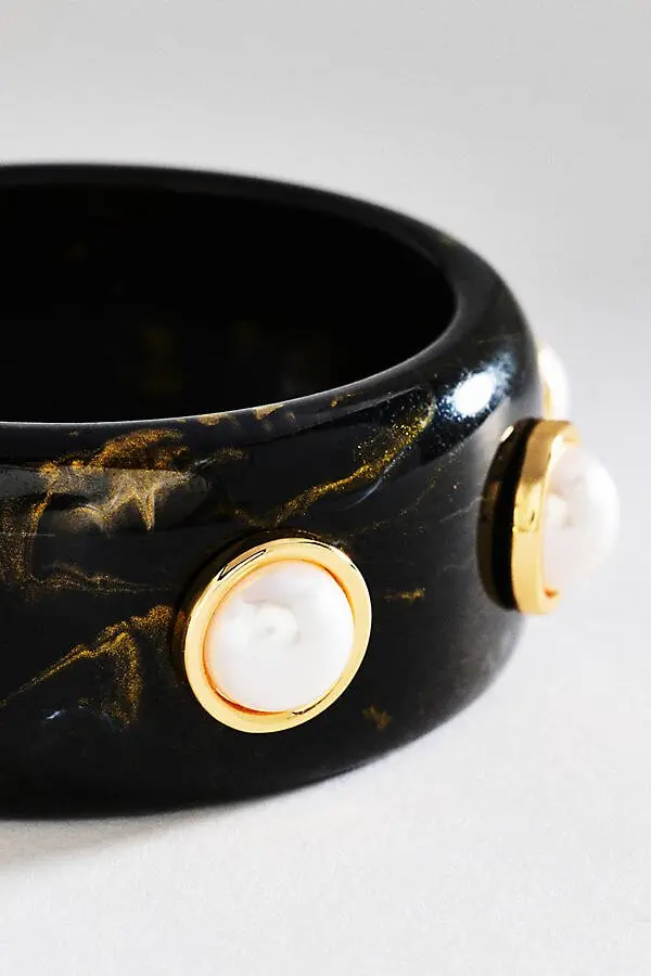 Anthropologie Pearl Stud Bangle
