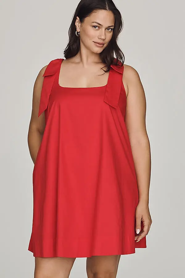 English Factory Bow Mini Dress - Red