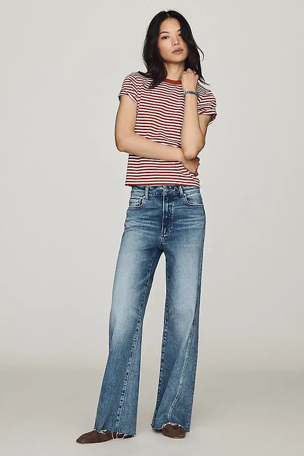 Paige Anessa Twist-out High-rise Wide-leg Jeans