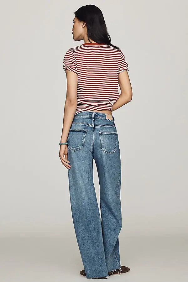Paige Anessa Twist-out High-rise Wide-leg Jeans