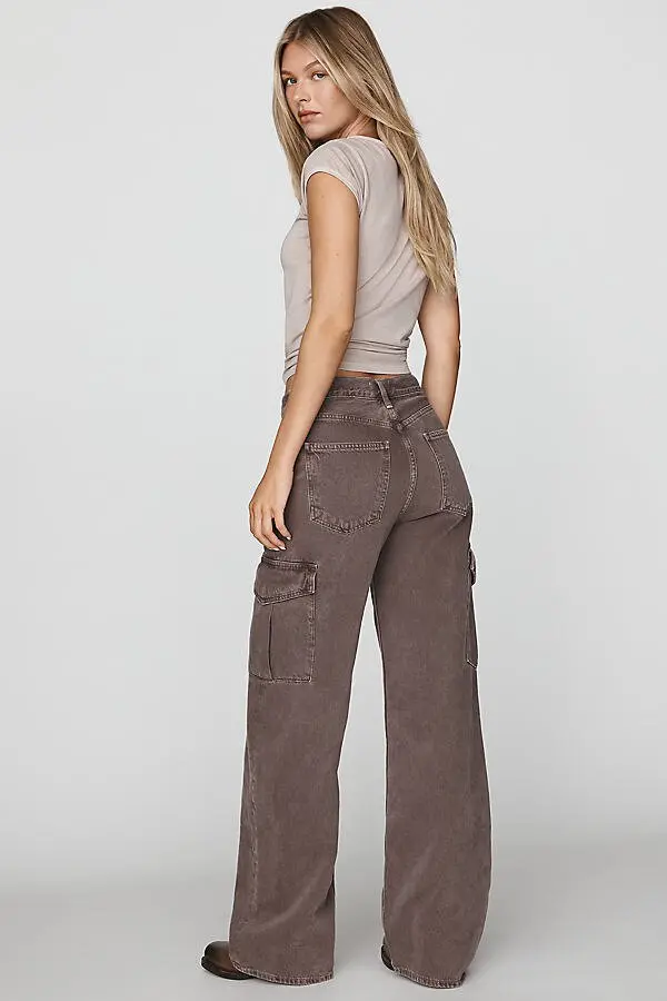 AGOLDE Minka Cargo High-rise Wide-leg Jeans