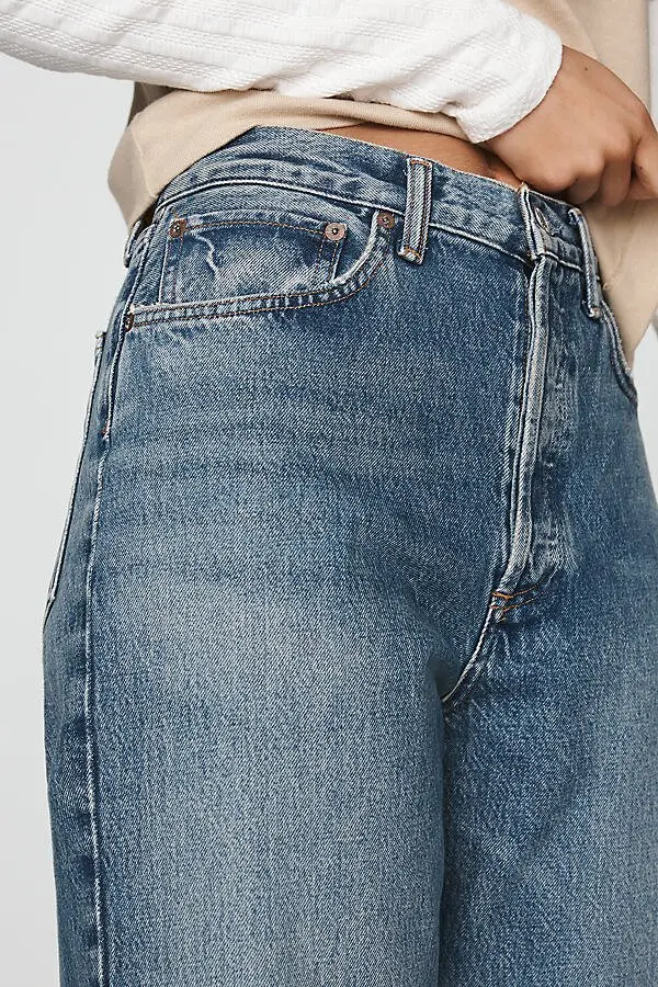 AGOLDE Big Cuff High-rise Wide-leg Jeans