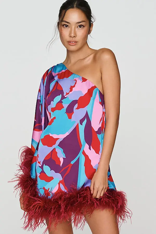 HUTCH Sat Stretch One-shoulder Mi Dress