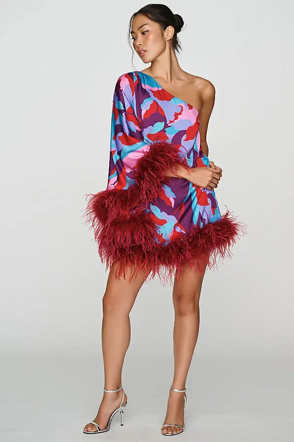 HUTCH Sat Stretch One-shoulder Mi Dress