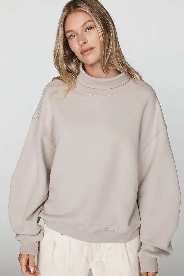 AGOLDE Jenng 100% Cotton Mock-neck Sweater