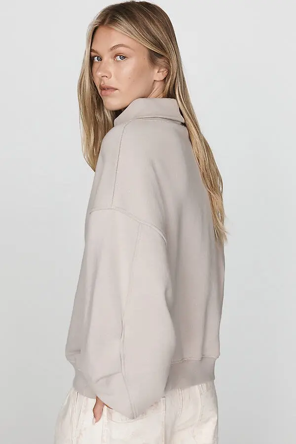 AGOLDE Jenng 100% Cotton Mock-neck Sweater