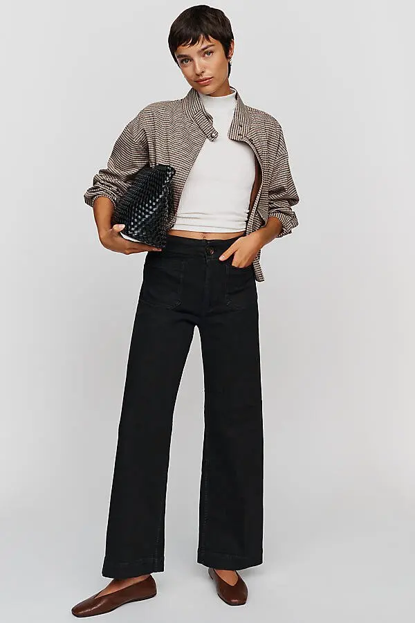 Maeve Colette High-rise Wide-leg Full-length Jeans
