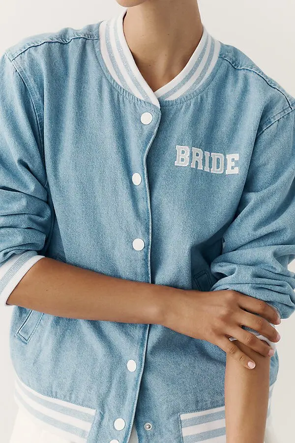 THE WILD COLLECTIVE Denim Bomber Jacket