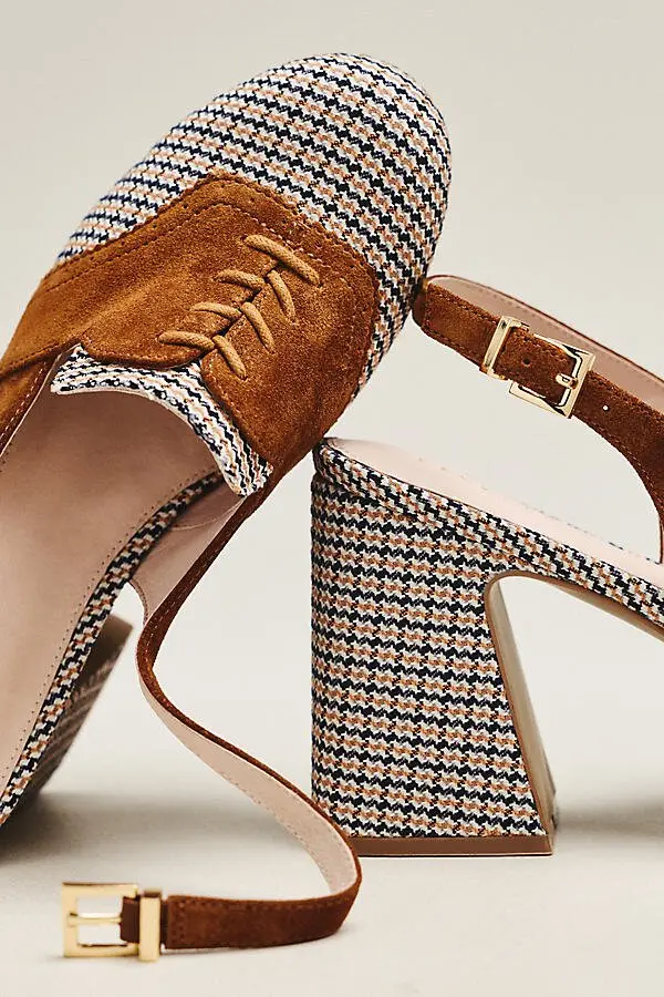 CECILIA NEW YORK Peace Slingback Platform Heels