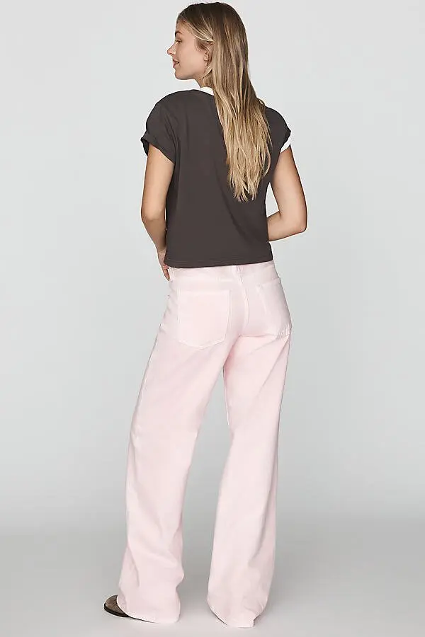 FRAME Low-rise Wide-leg Cotton Denim Jeans