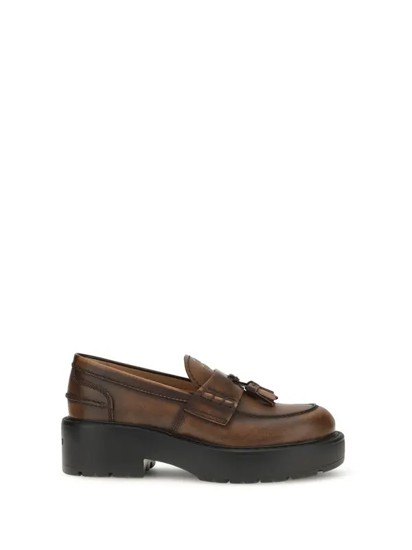 Miu Miu Smooth Leather Tassel Loafers