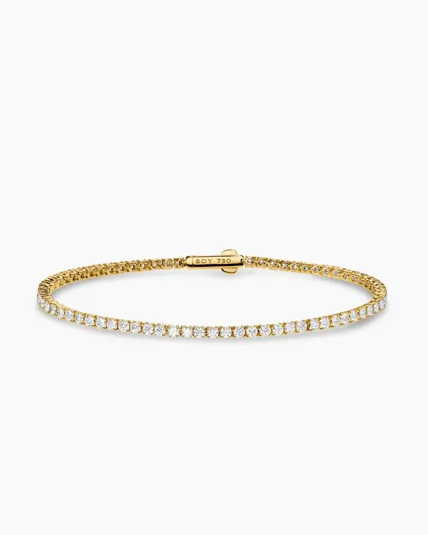 David Yurman Mini Tennis Bracelet In Gold With Diamonds - Diamond