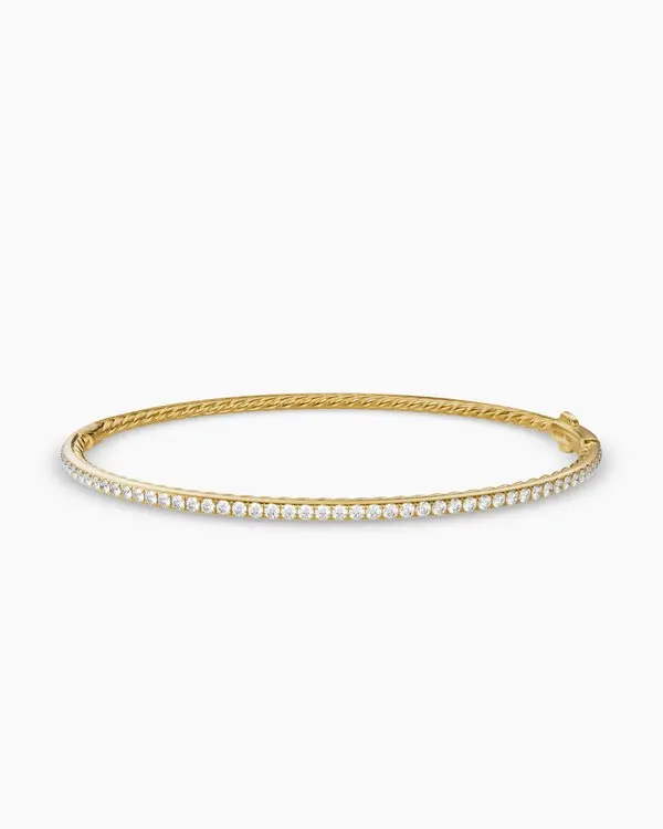 David Yurman Micro Pavé Bracelet In 18k Yellow Gold With Diamonds - Diamond