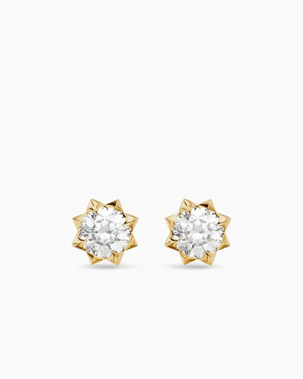David Yurman Petite Pavé Stud Earrings In 18k Gold With Diamonds - Diamond