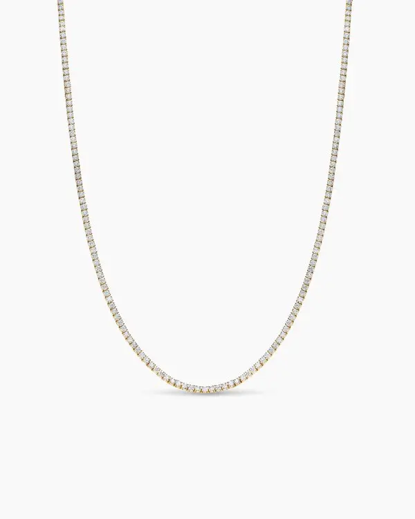 David Yurman Mini Tennis Necklace In Gold With Diamonds - Diamond