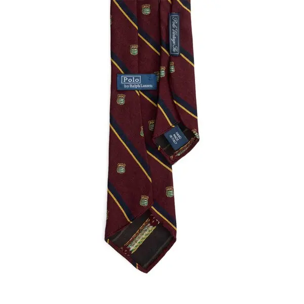 Ralph Lauren Vintage-inspired Striped Club Tie - Wine
