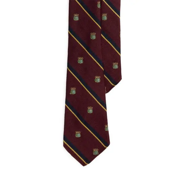 Ralph Lauren Vintage-inspired Striped Club Tie - Wine