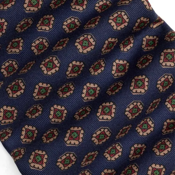 Ralph Lauren Silk Foulard Tie - Blue