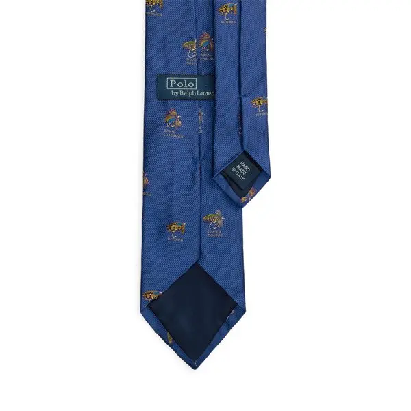 Ralph Lauren Fishing-lure Silk Repp Tie - Blue