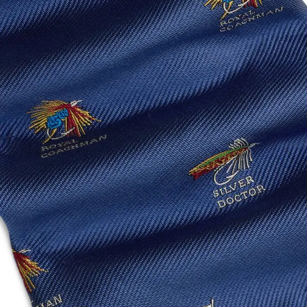 Ralph Lauren Fishing-lure Silk Repp Tie - Blue