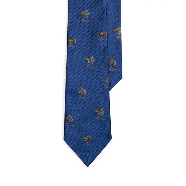 Ralph Lauren Fishing-lure Silk Repp Tie - Blue