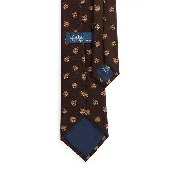 Ralph Lauren Fox-print Wool Challis Tie