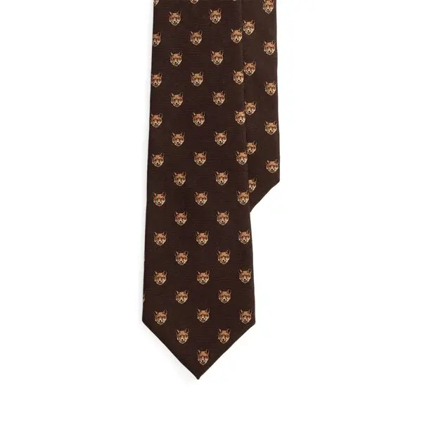 Ralph Lauren Fox-print Wool Challis Tie
