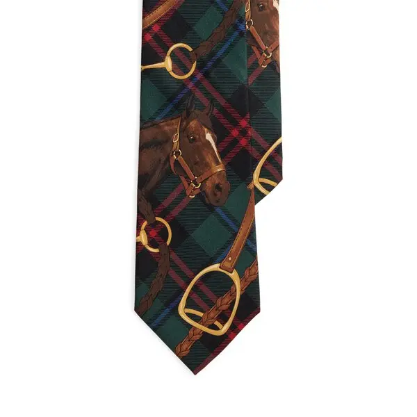 Ralph Lauren Graduate Equestrian-plaid Silk Tie