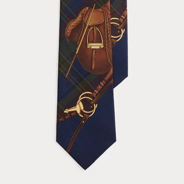 Ralph Lauren Graduate Equestrian-plaid Silk Tie